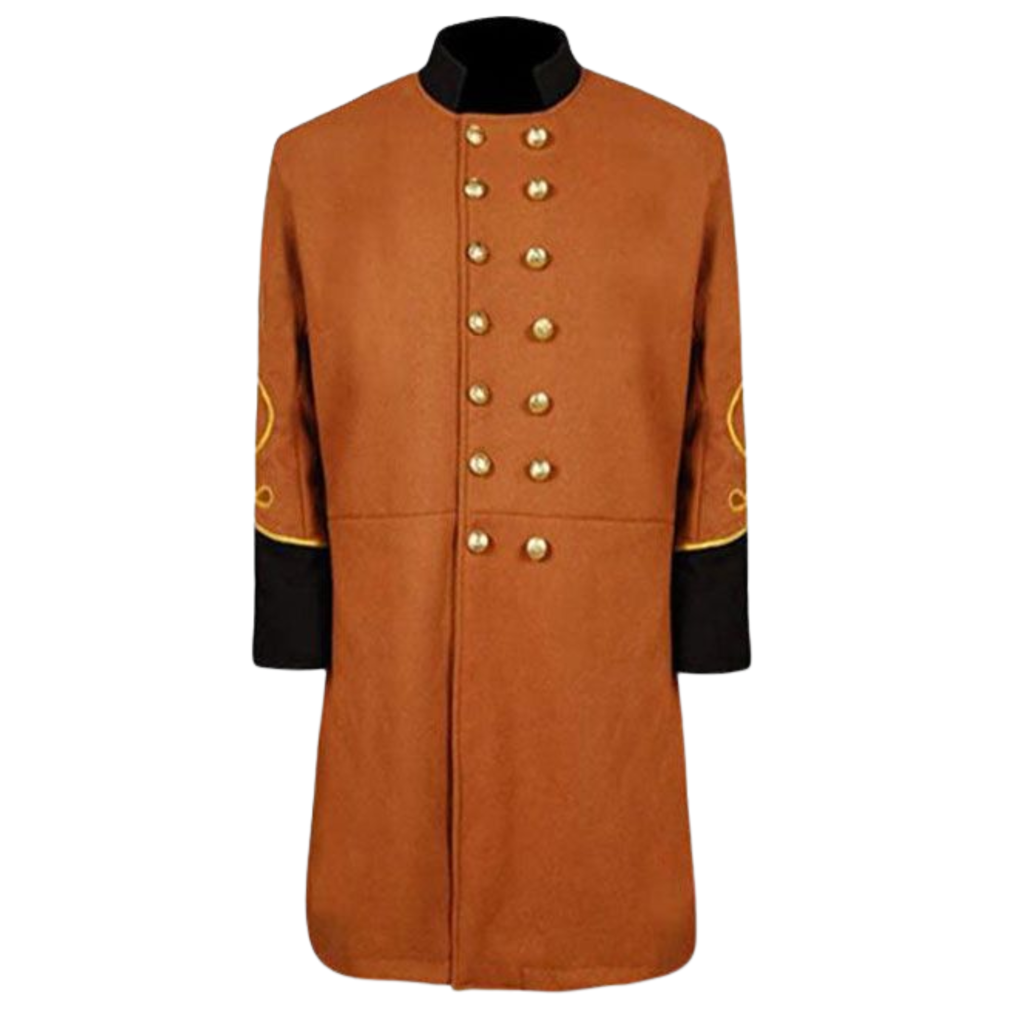 Men’s Union Captain Civil War Butternut Frock Coat – Military Re-enact ...